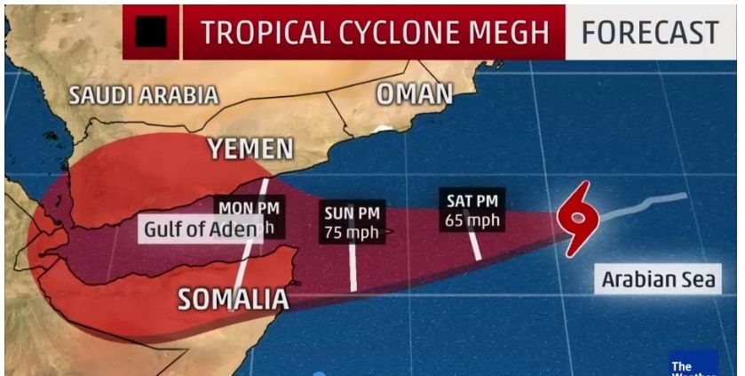 Bulletin Météorologique sur le Cyclone Tropical Megh / 05A - AGENCE ...