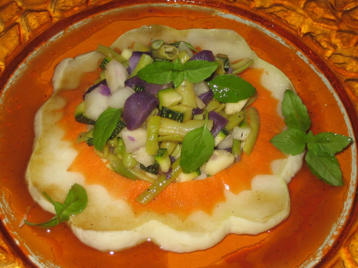 Salade de pâtisson et de petits légumes - Emma.cuisine