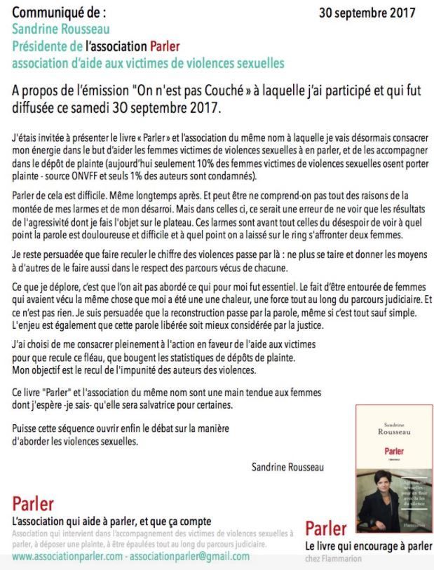 Marlène Schiappa et Sandrine Rousseau condamnent ONPC et France 2. - Le ... Marlène Schiappa et Sandrine Rousseau condamnent ONPC et France 2. - Le ...