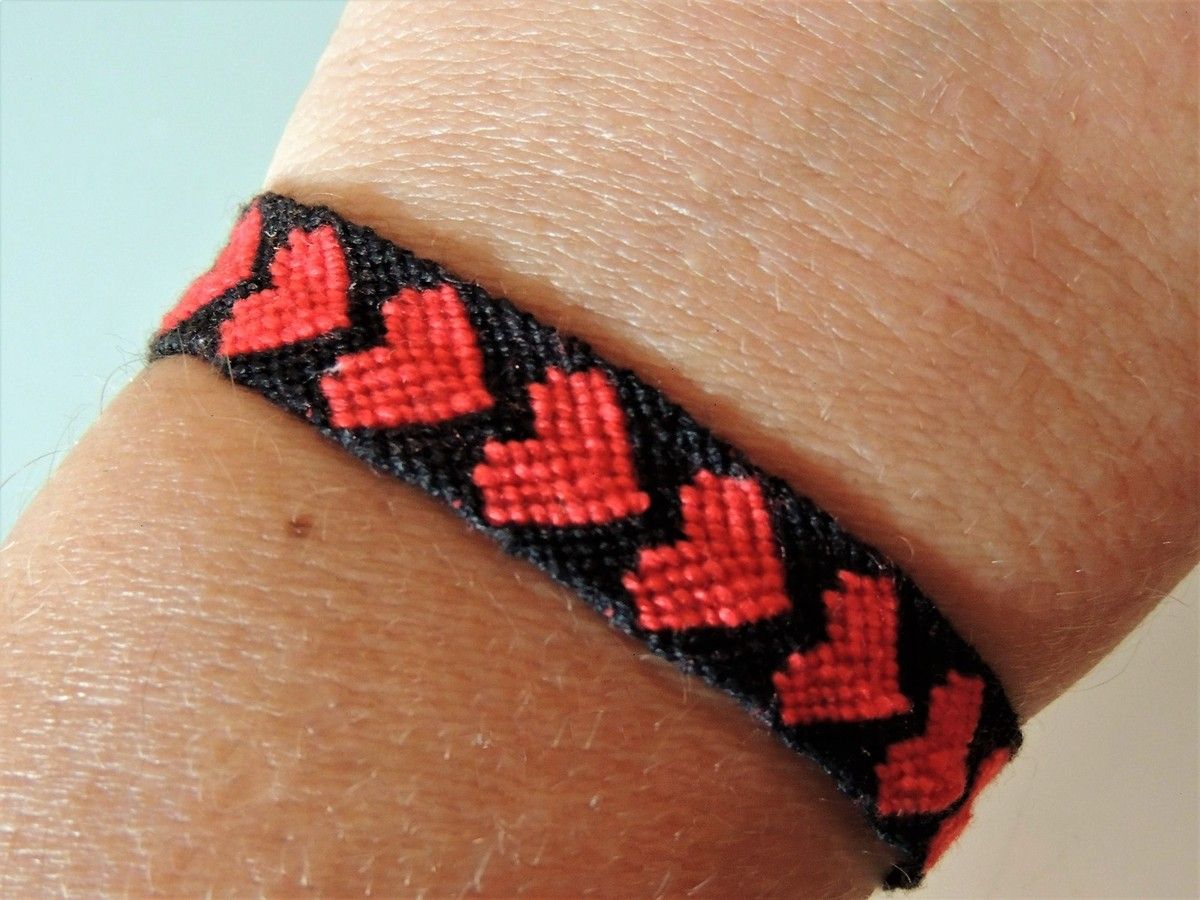 Bracelet brésilien motif coeur - les confections de laurence