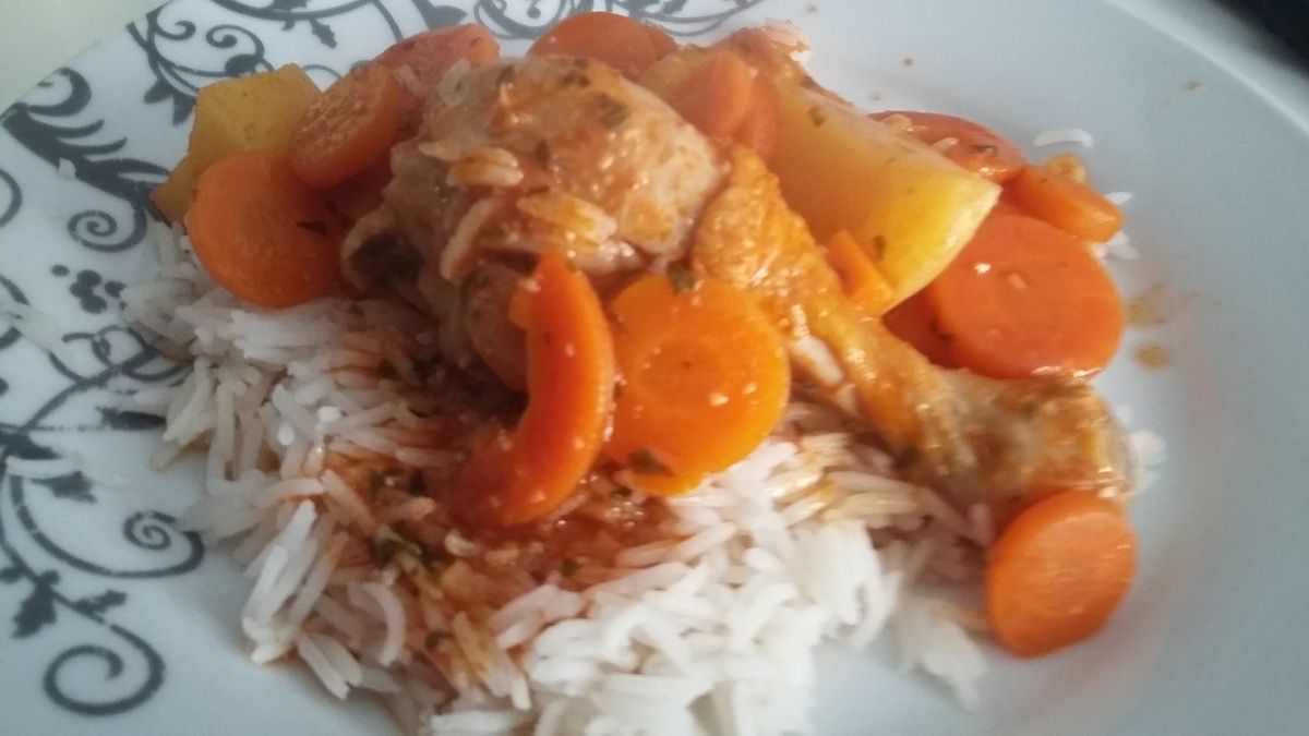 Ragoût de poulet sauce tomate - Notre amour de cuisine