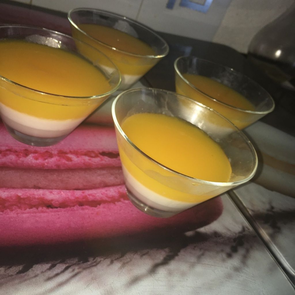 Panna cotta mangue - Notre amour de cuisine