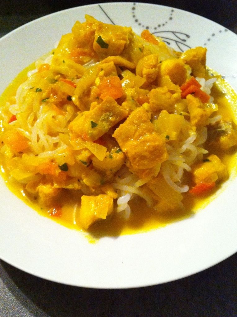 Curry de colin au lait de coco Dukan - La cuisine de Fanie