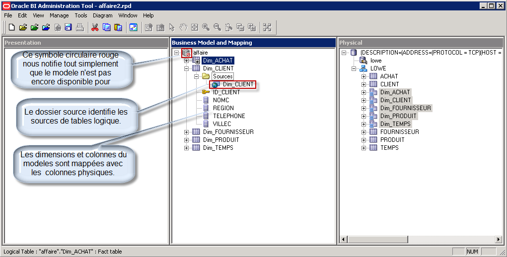 Création référentiel (RPD) avec administration tool 12.2 - GLOBAL ...