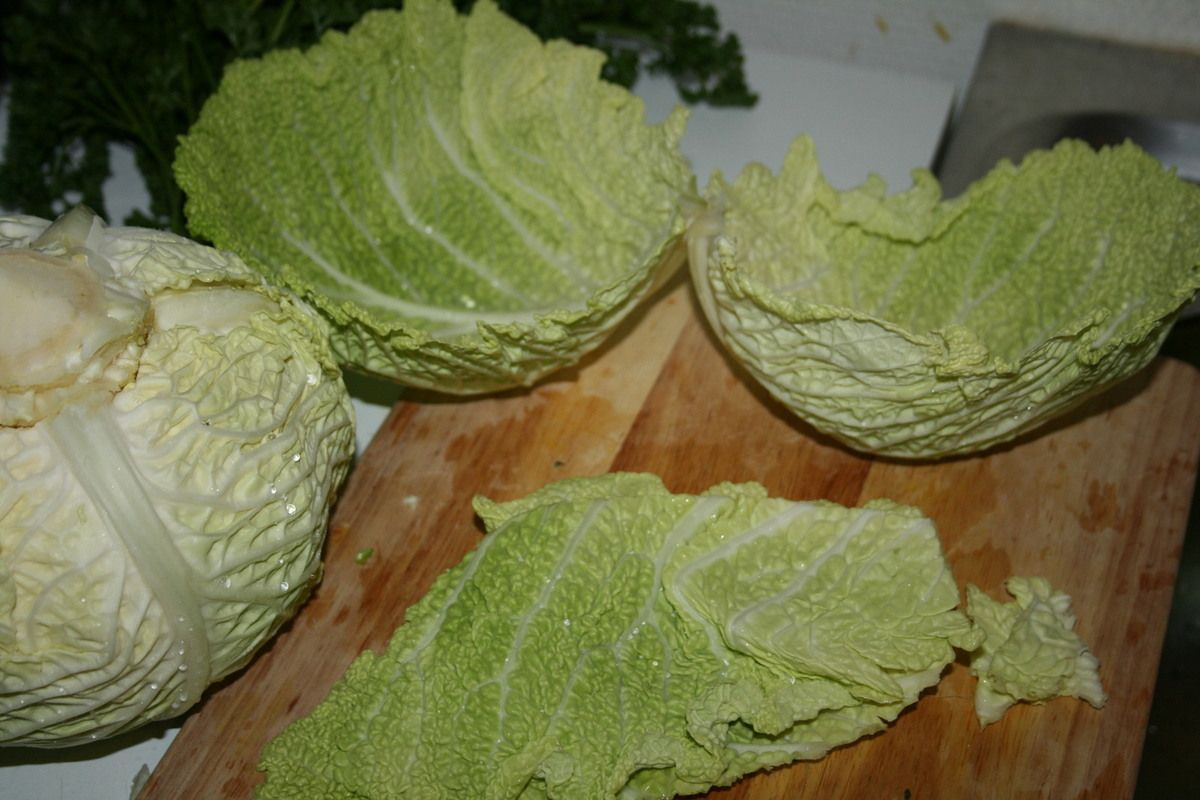 Velouté de chou vert frisé parsemez de persil frit - La dinette ...