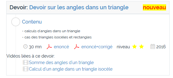 Devoirs corrigés sur les angles(cinquième) - MATHS au collège