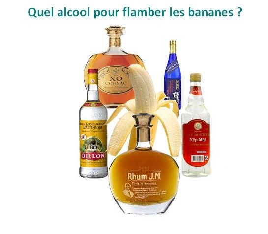 banane flambée alcool - banane flambée variantes déclinaisons