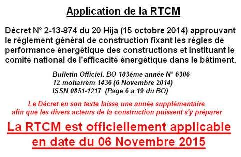 RTBM/RTCM Réglementation Thermique au Maroc - Maison Ossature Bois au Maroc