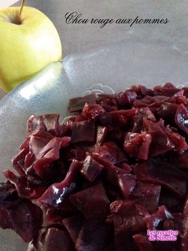 Chou rouge aux pommes - Les recettes de Ninette