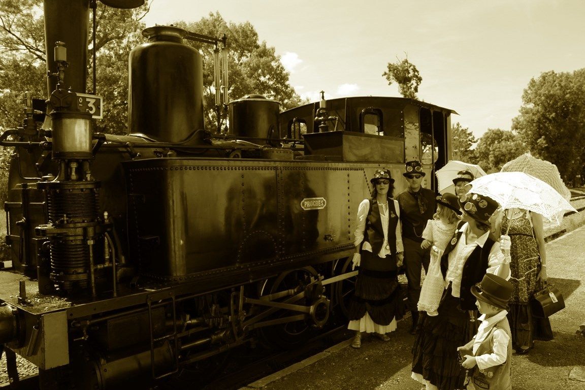 LOCOMOTIVE VAPEUR Train des Mouettes - photos Jules Verne - 15 août 1892