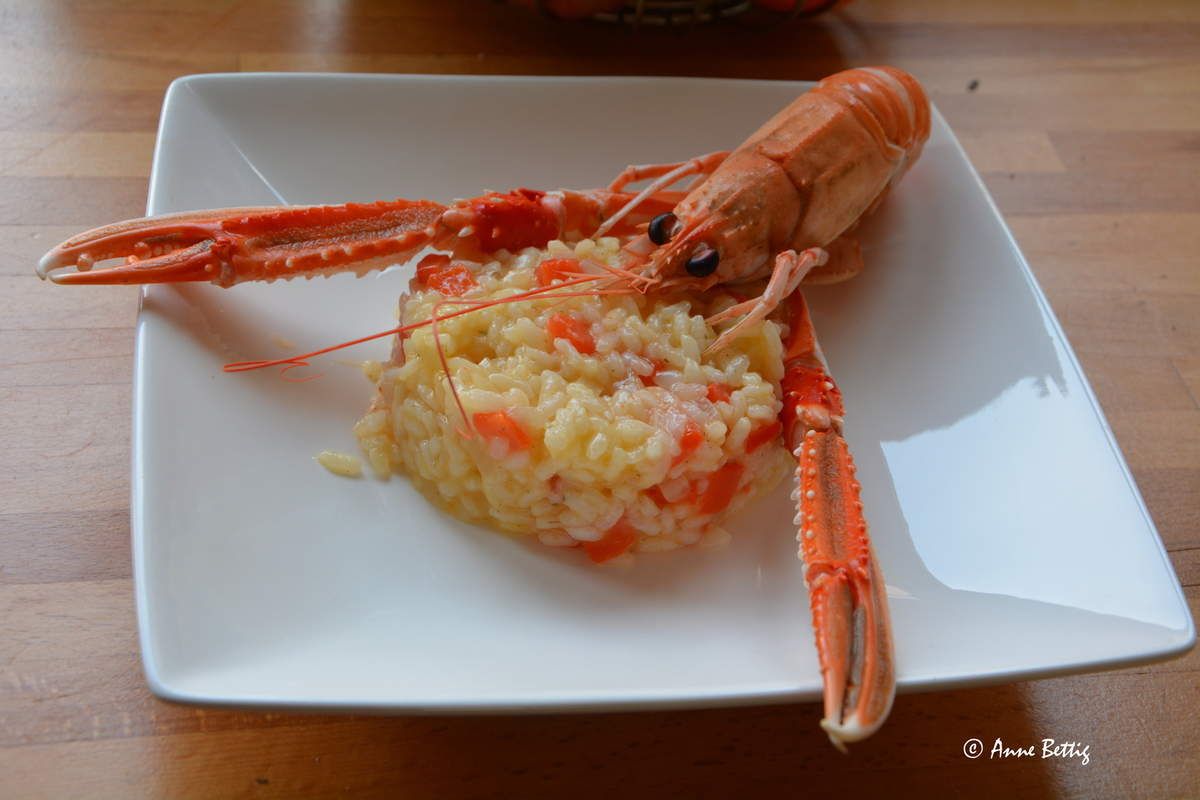 Risotto aux langoustines et poivrons - La cuisine toute simple de Mamita