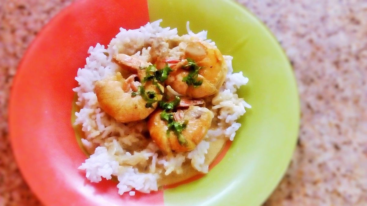 Crevettes au lait de coco - La Cuisine d'Asiah