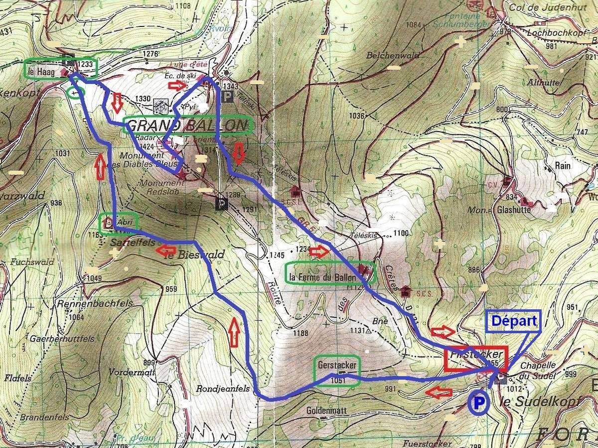 LE TOUR DU GRAND BALLON : NEIGE ET BROUILLARD (R115) - LTD RANDO 68