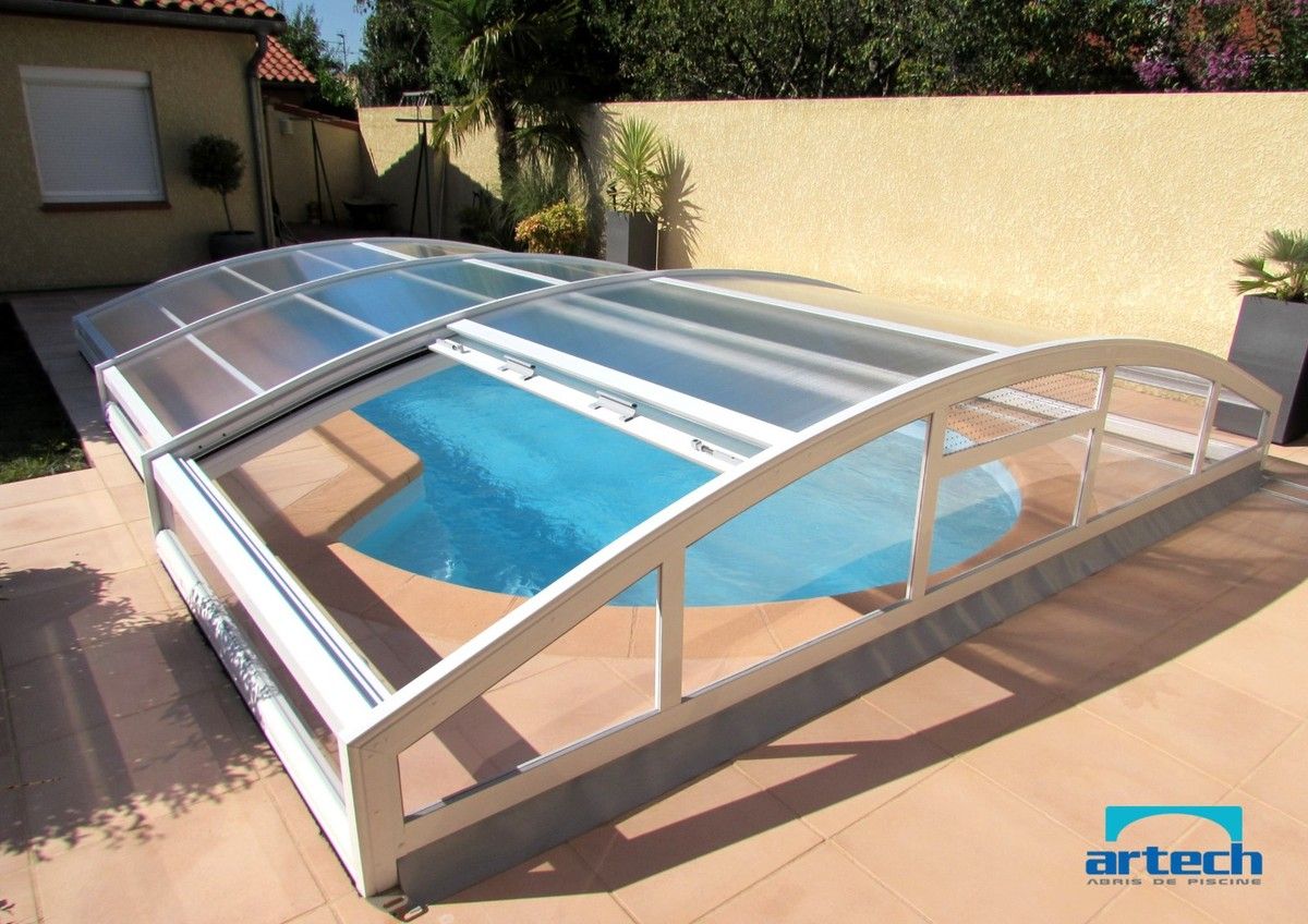 ABRI DE PISCINE BAS ARTECH POUR MODELE IOS DE P.I.D. PISCINE ESCALE - Abris de Piscine ARTECH