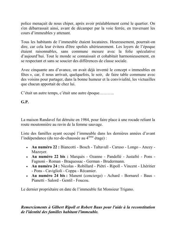 La Maison RANDAVEL. - HUSSEIN-DEY DE MA JEUNESSE