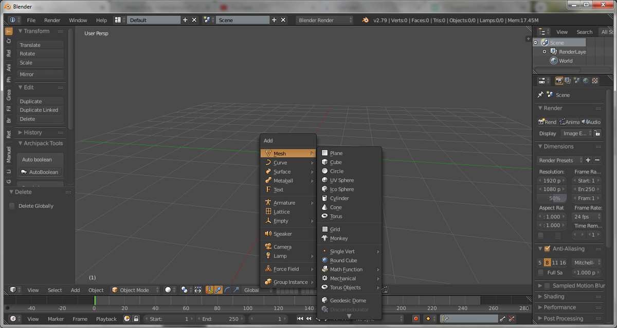 Les objects de base et couramment utilisés dans Blender - 3D Games