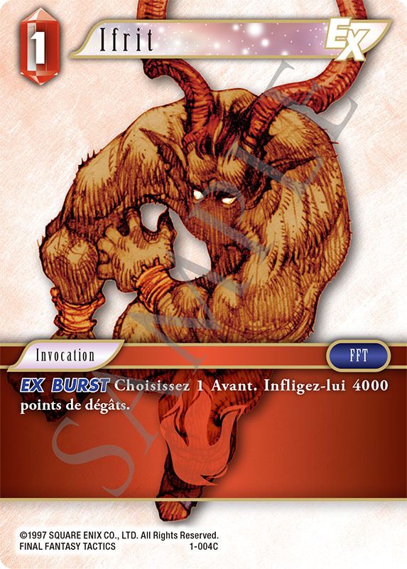 Carte : Ifrit (1-004C) - FF Trading Card Game Edition Française