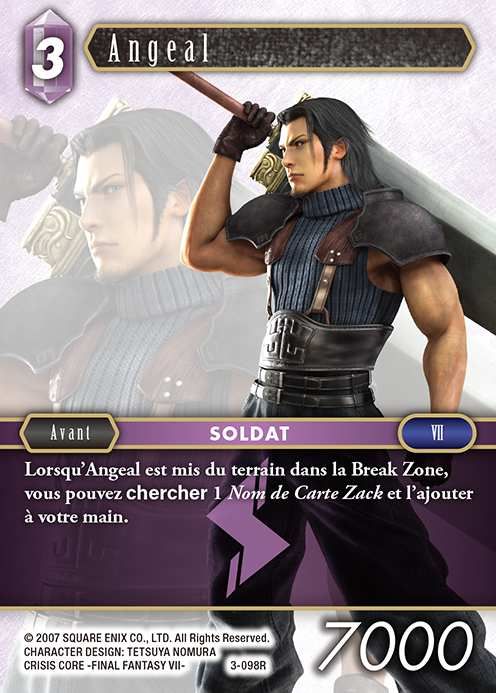 Carte : Angeal (3-098R) - FF Trading Card Game Edition Française