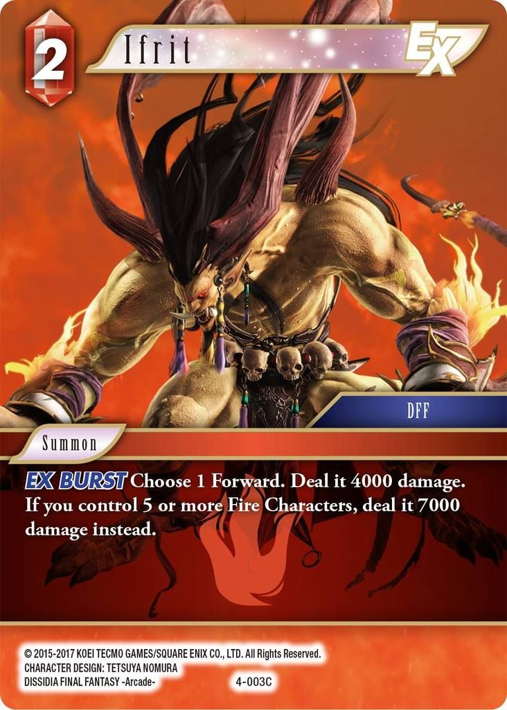 Carte : Ifrit (4-003C) - FF Trading Card Game Edition Française