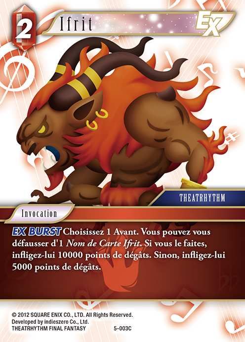 Carte : Ifrit (5-003C) - FF Trading Card Game Edition Française