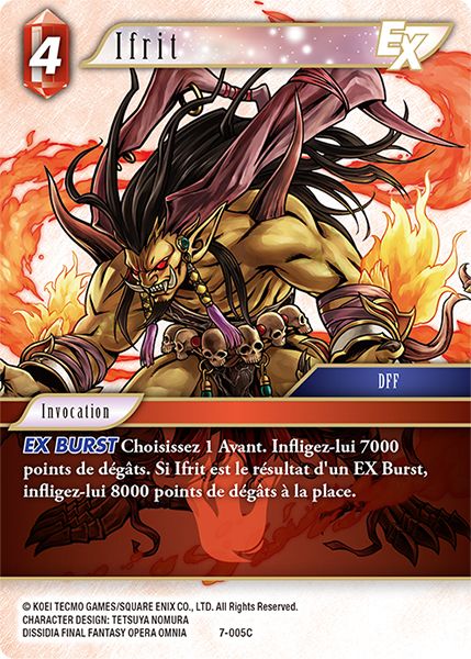 Carte : Ifrit (7-005C) - FF Trading Card Game Edition Française
