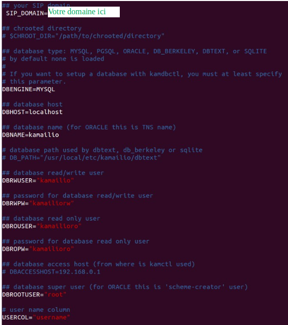 Kamailio avec une base de données MySQL - Télécoms et Réseaux