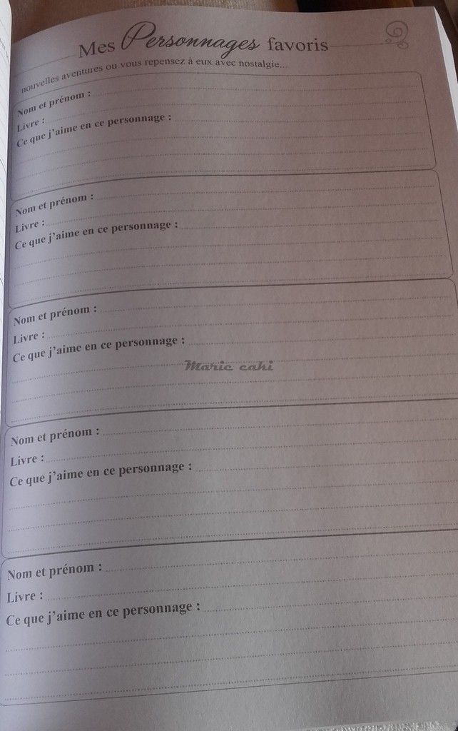 Carnet de suivi de lectures - Ligne après ligne