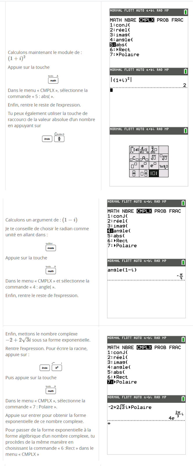 Algèbre : équation differentielles et nombrescomplexes Terminale ...