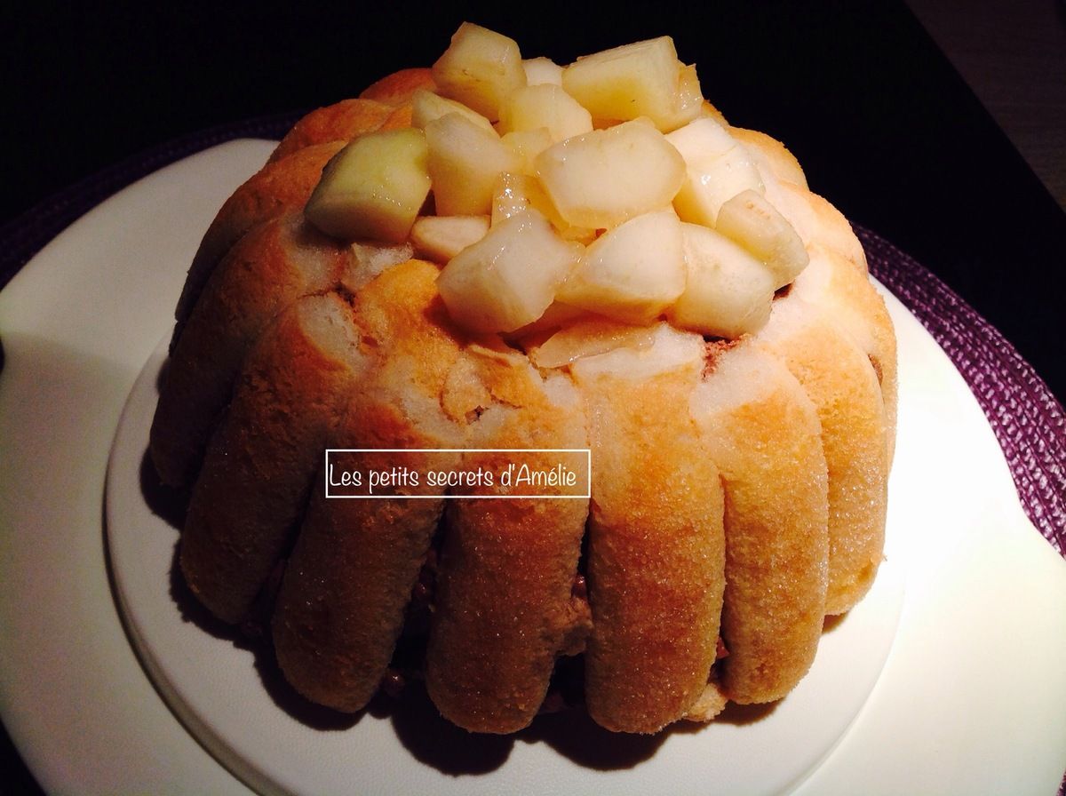 Charlotte poires chocolat - LespetitssecretsAmelie.over-blog.com