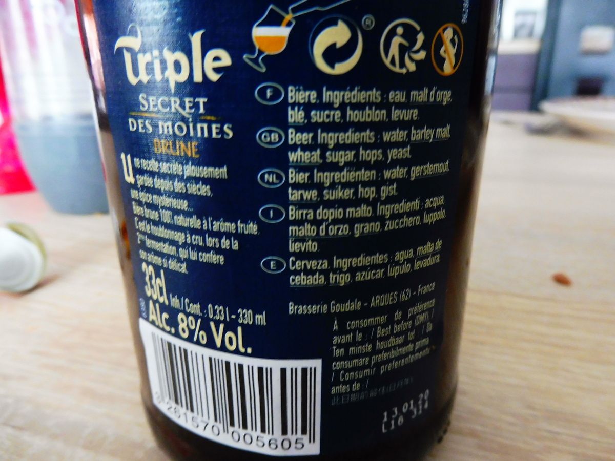 Triple secret des moines Brune - Blog de Bière