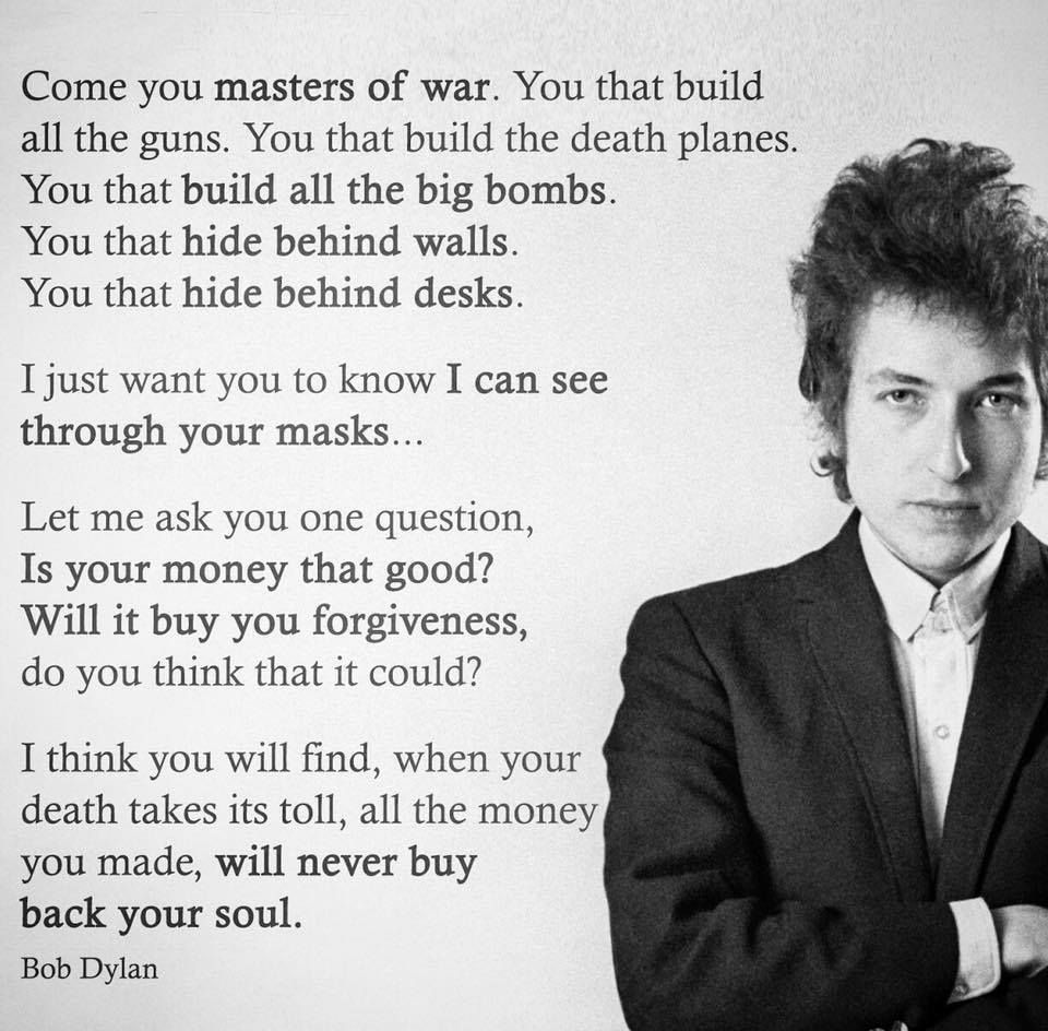 Bob Dylan - Masters Of War - ROCKTRANSLATION.FR