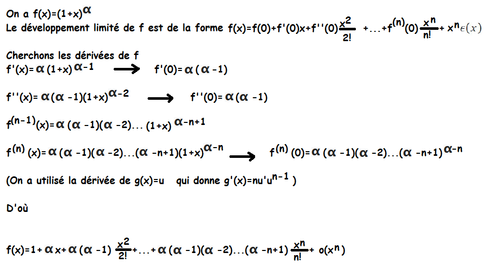FORMULE DE TAYLOR-YOUNG ET DEVELOPPEMENTS LIMITES - Art du numérique