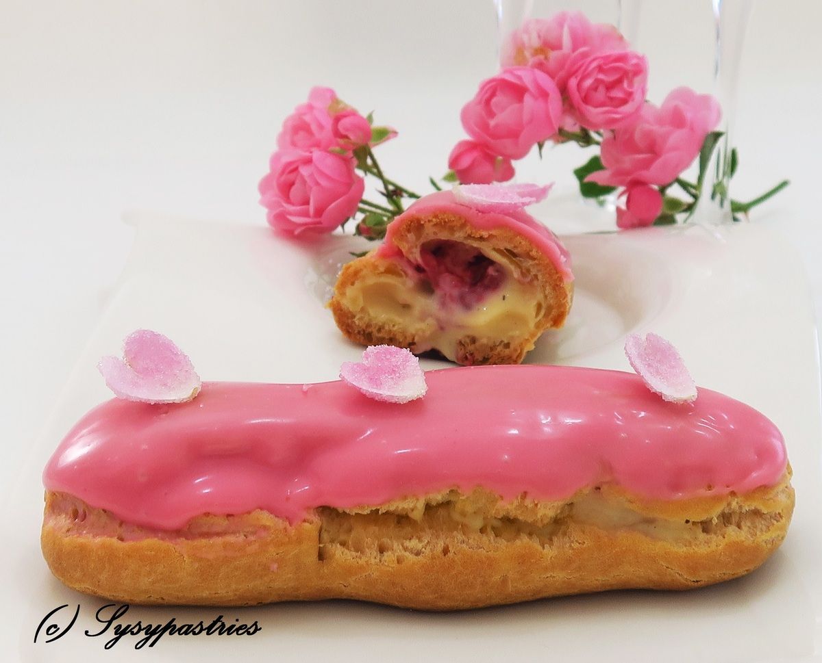 Eclairs à la rose - Sysypastries