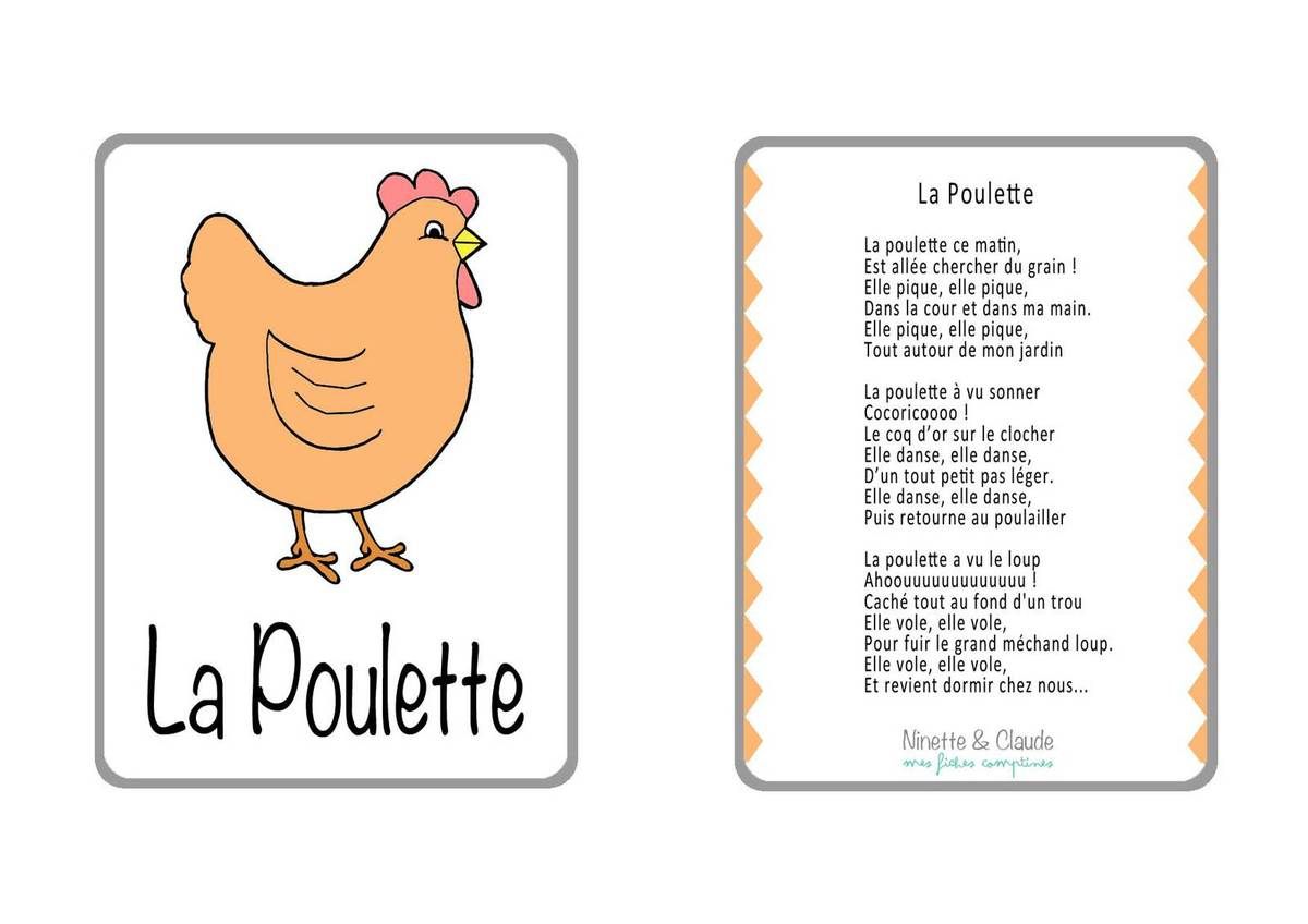 Comptines recto-verso à plastifier - Bienvenue dans ma salle de jeux