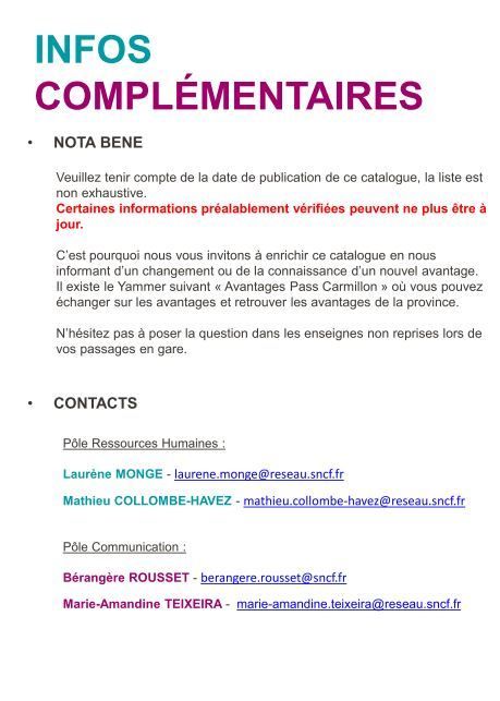 Avantages Pass Carmillon Fedération Des Retraités Sncf