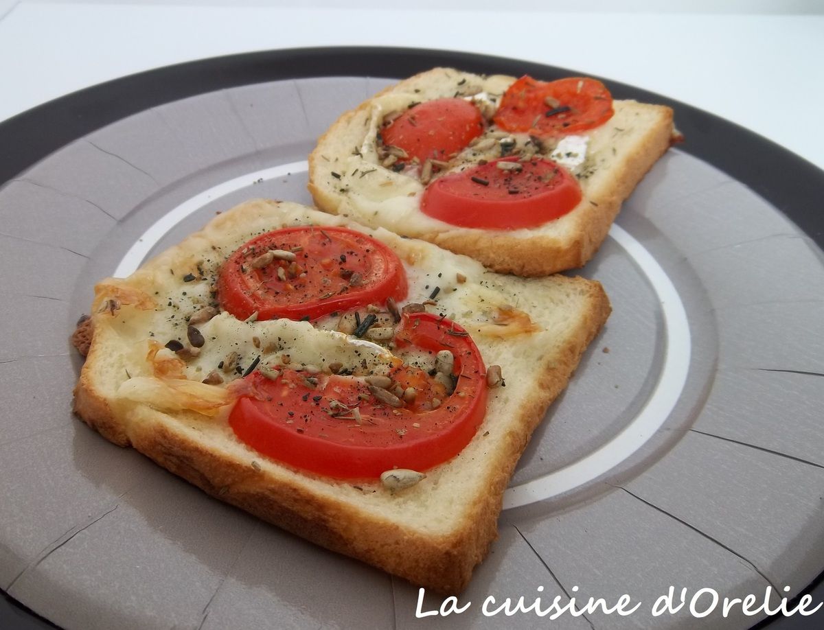 Toasts au fromage de chèvre et tomates - La cuisine d'Orelie