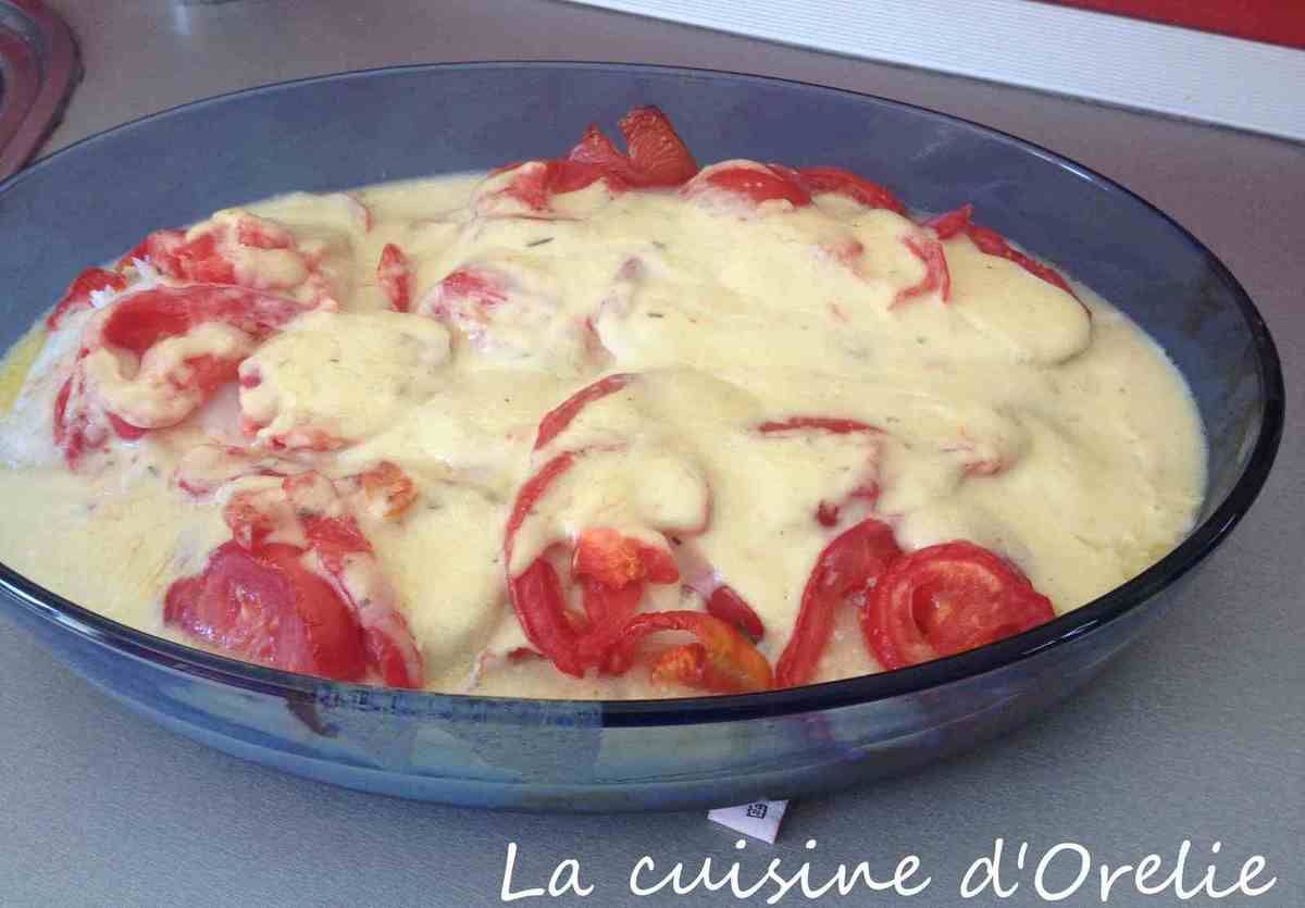 Poisson au four, sauce moutarde et tomates - La cuisine d'Orelie