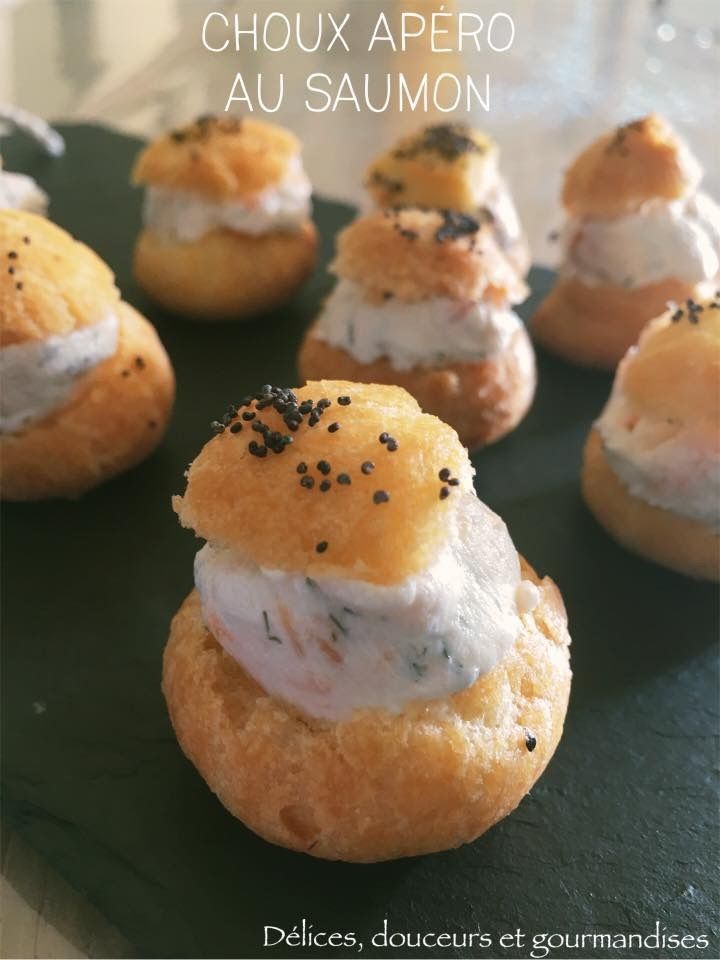 Choux apéro au saumon - Délices, douceurs et gourmandises