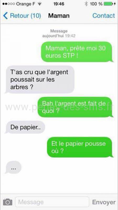 Messages entre maman et ados - Blog 100% Humour