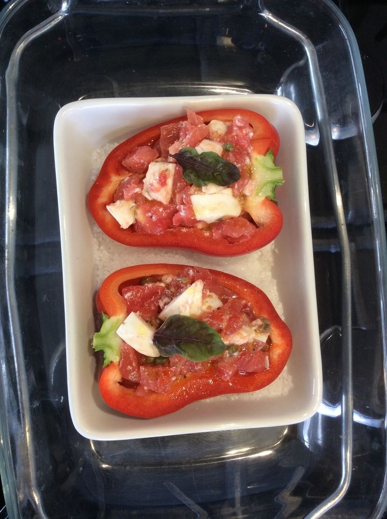 poivrons farcis à la tomate - mes recettes omnicuiseur