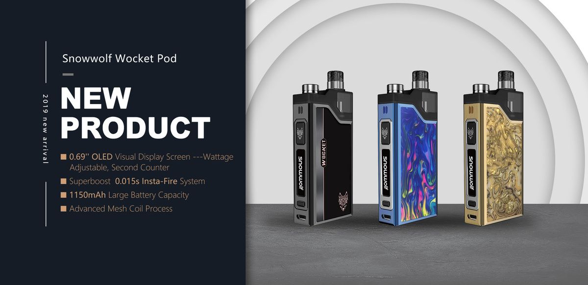 POD SNOWWOLF WOCKET - 24.50€ FDP INCLUS - Hyper Deals Vape