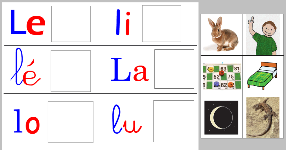 Je commence à lire avec la lettre {l} - kinderorange20182019