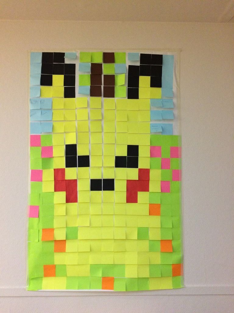 L'Art et les post-it - accrochage et travaux finaux - Sainte Marie ...