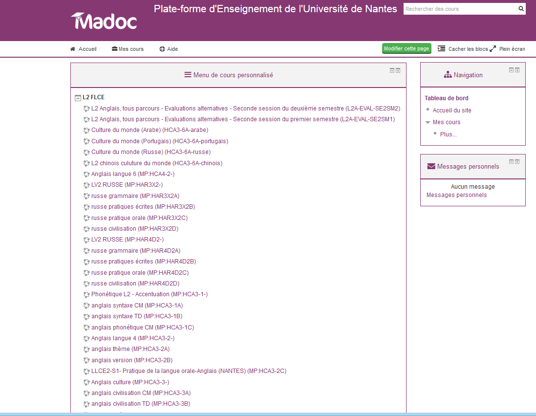 MADOC - Les web-services de l'Université de Nantes