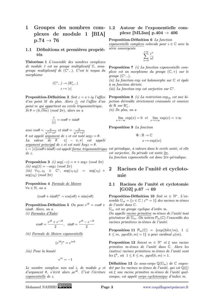 formule complexe module