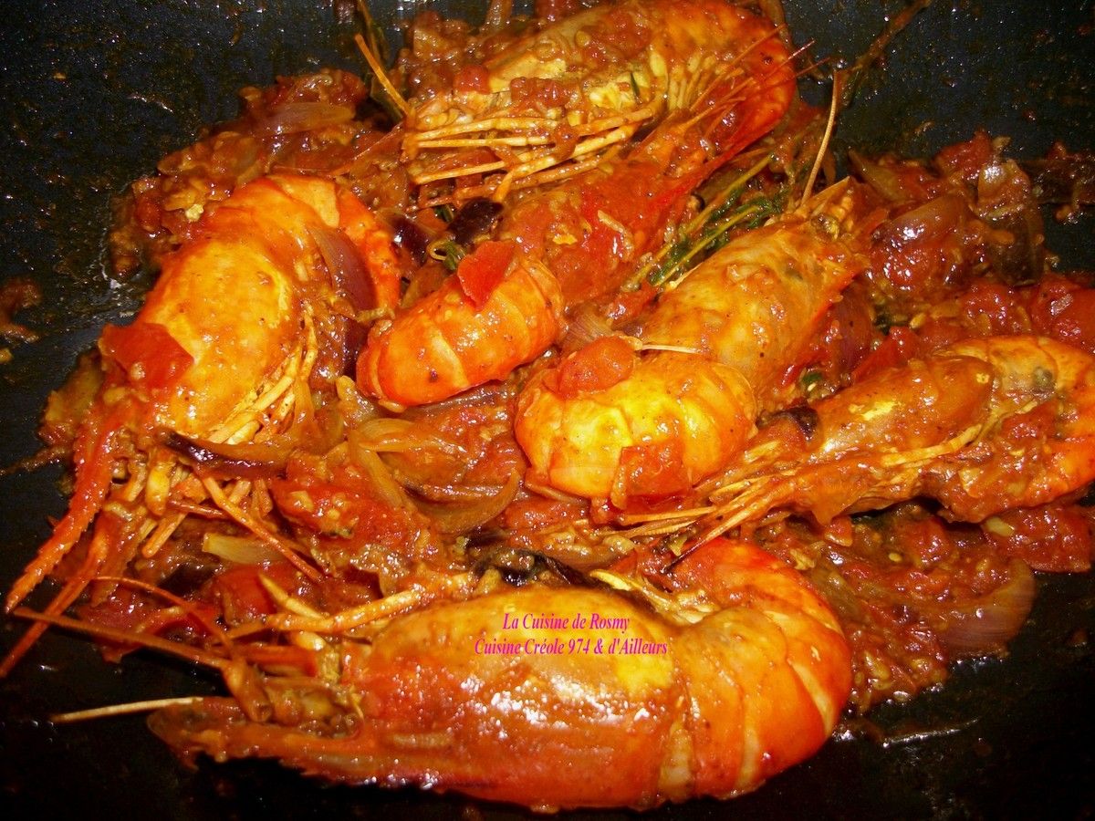 CARRY CAMARONS de RIVIÈRE au GINGEMBRE - La Cuisine Réunionnaise & d ...