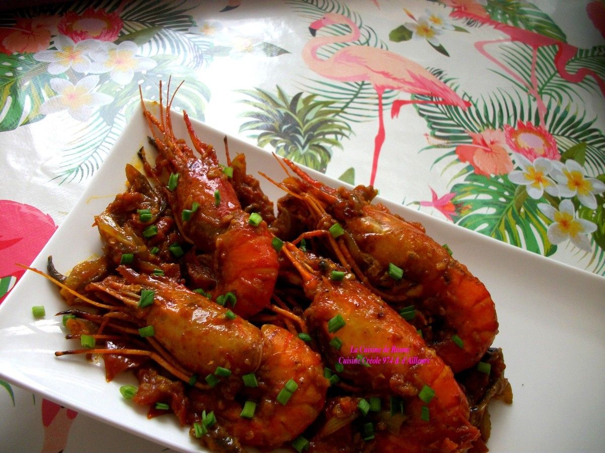 CARRY CAMARONS de RIVIÈRE au GINGEMBRE - La Cuisine Réunionnaise & d ...