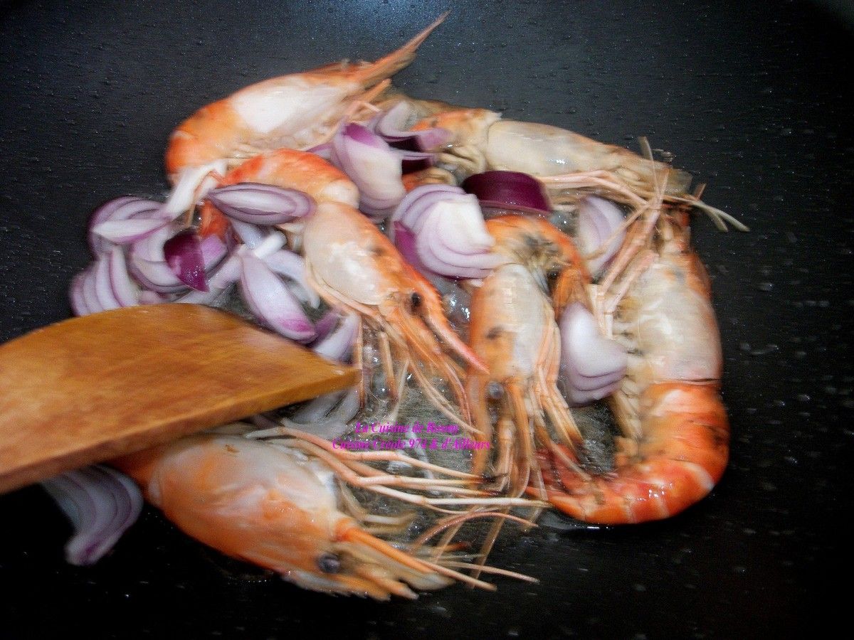 CARRY CAMARONS de RIVIÈRE au GINGEMBRE - La Cuisine Réunionnaise & d ...