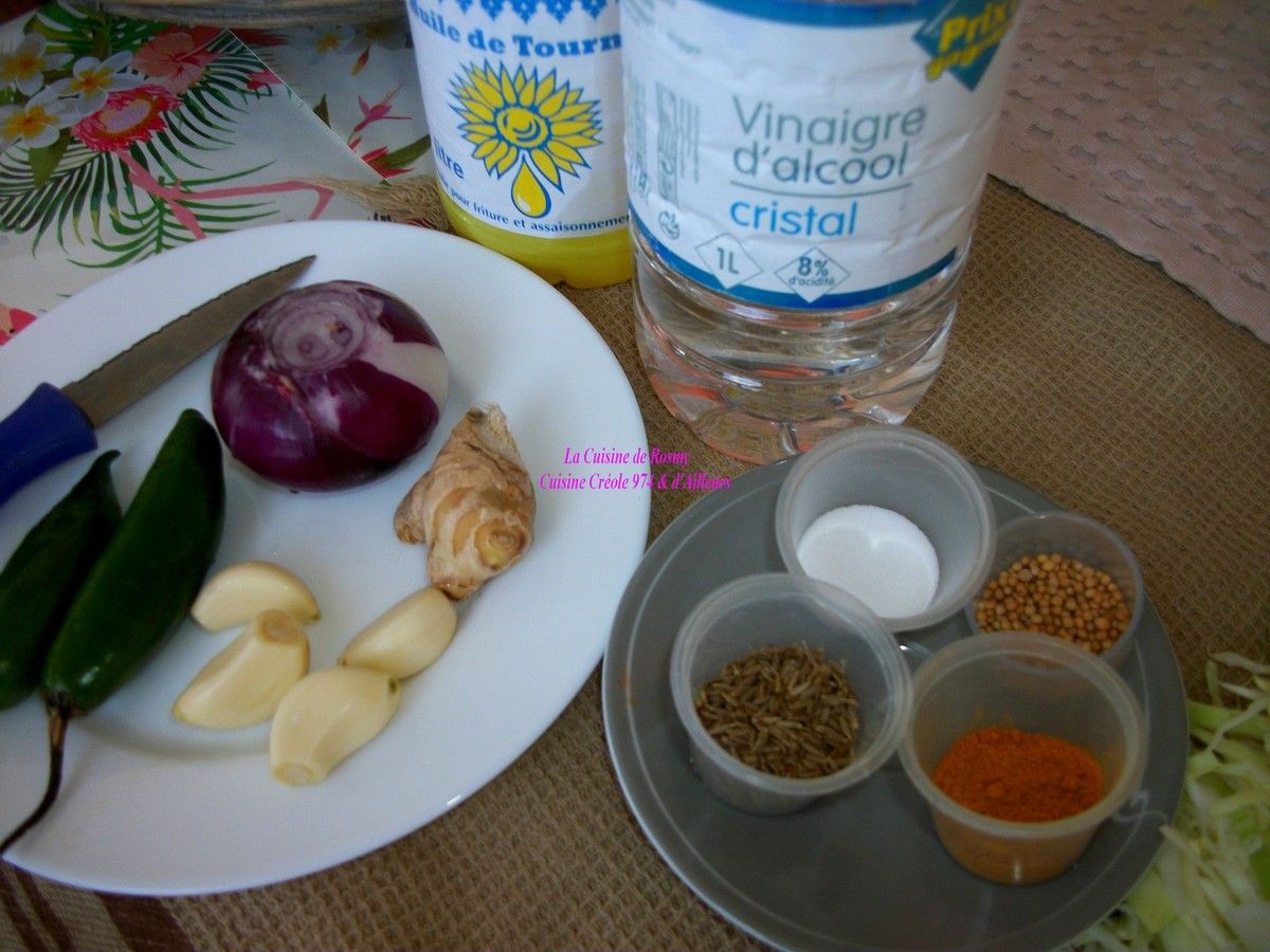 ACHARD DE CHOU VERT - La Cuisine Réunionnaise & d'Ailleurs, la cuisine ...