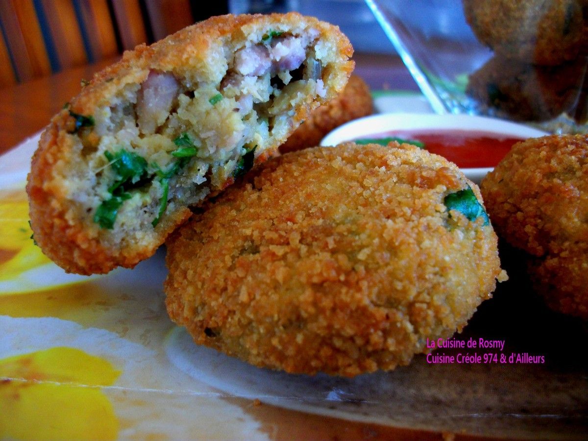 Mes CROQUETTES de SONGE GRIS, île la Réunion (taro-dachine-arouille ...
